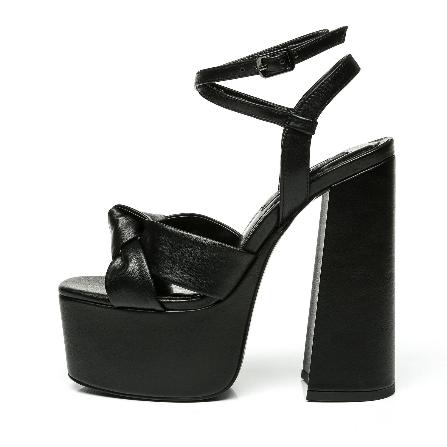 Zwart matte Dolly sandalen 16 cm met platform ELLIE TAILOR - Shoebidoo ...
