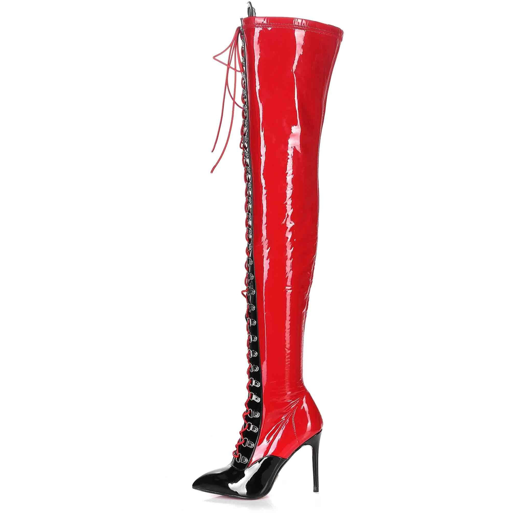 Giaro VERUSKA 1004 | ROOD ZWART | RIJGLAARZEN - Shoebidoo Shoes | Giaro ...