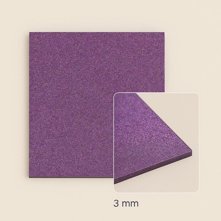 Acrylic - Glitter Multi Purple 300 x 600 - FilRight