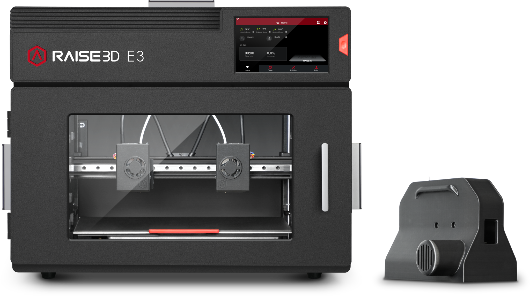 Raise3D E3 Full Package – IDEX 3D Printer with Flex & CF Kit - FilRight