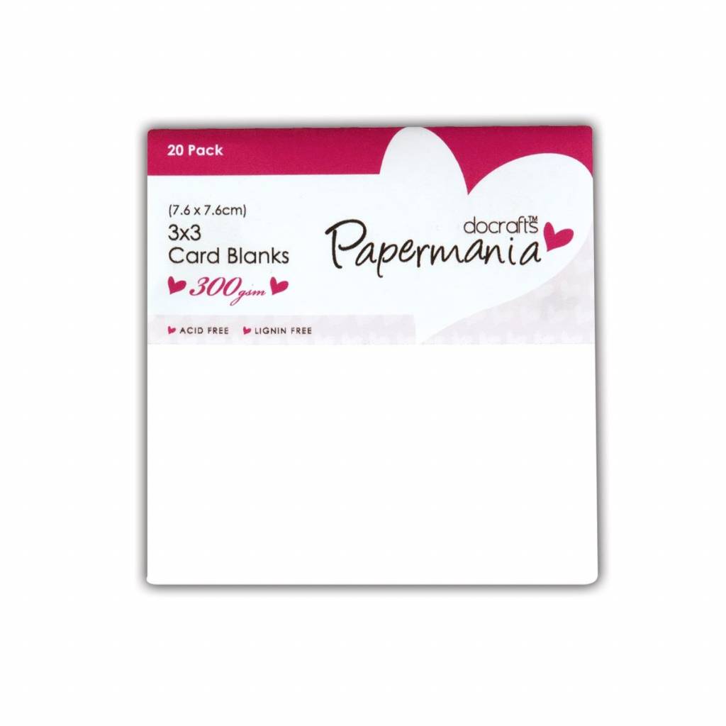 Cards & Envelopes 3x3 Inch White (20pk) (PMA 151000) - Craftlines B.V.