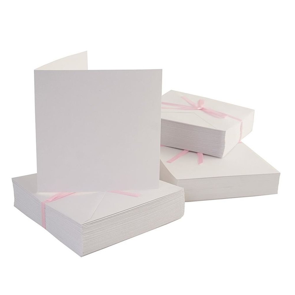 Square Cards & Envelopes White (100pk) (ANT 1512000) - Craftlines B.V.