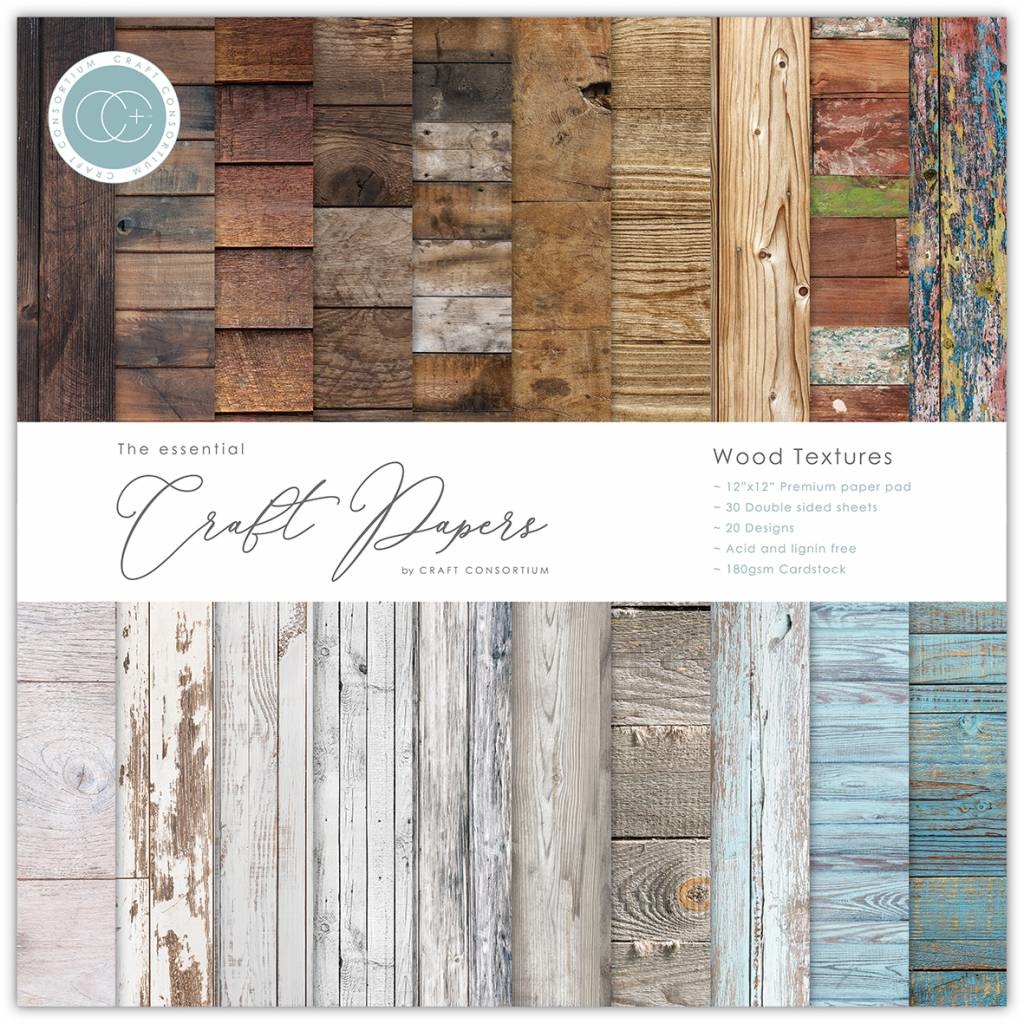 Essential Craft Papers 6x6 Inch Paper Pad Wood Textures (CCEPAD001B ...