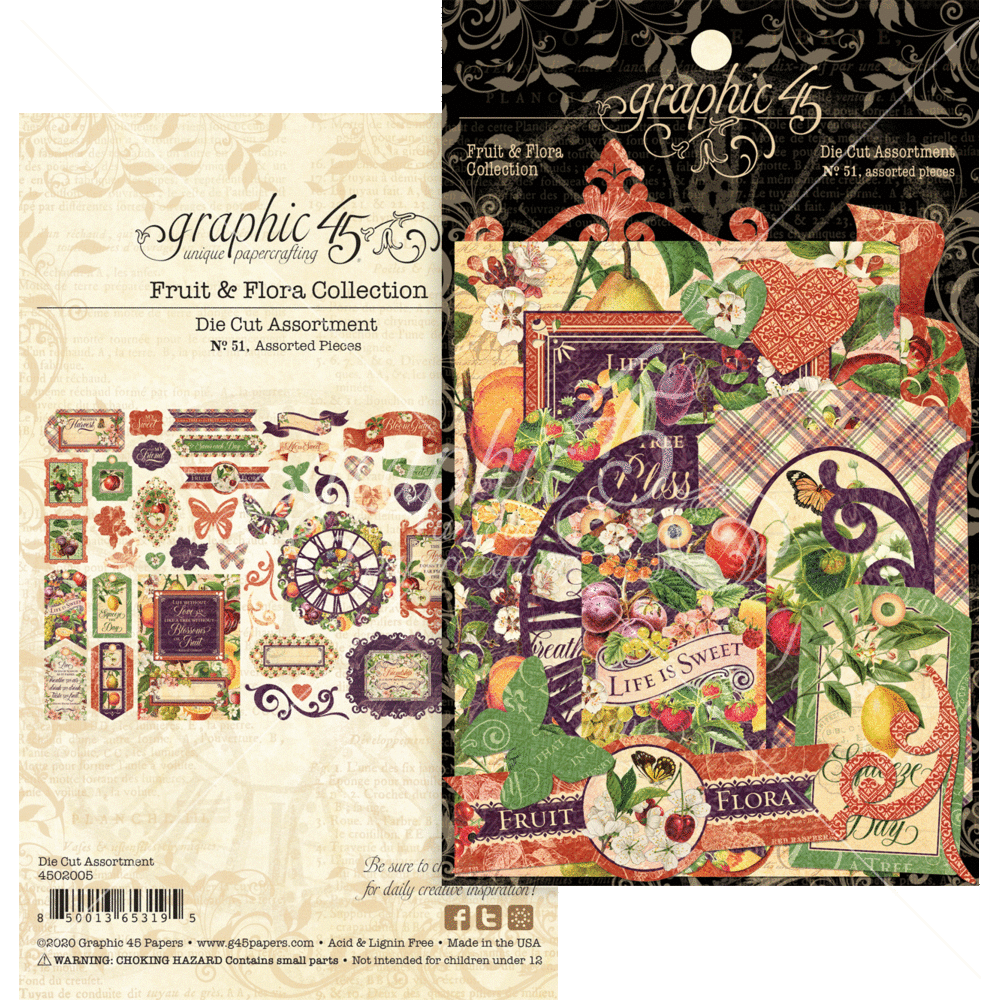 Fruit & Flora Die-cut Assortment (4502005) - Craftlines B.V.