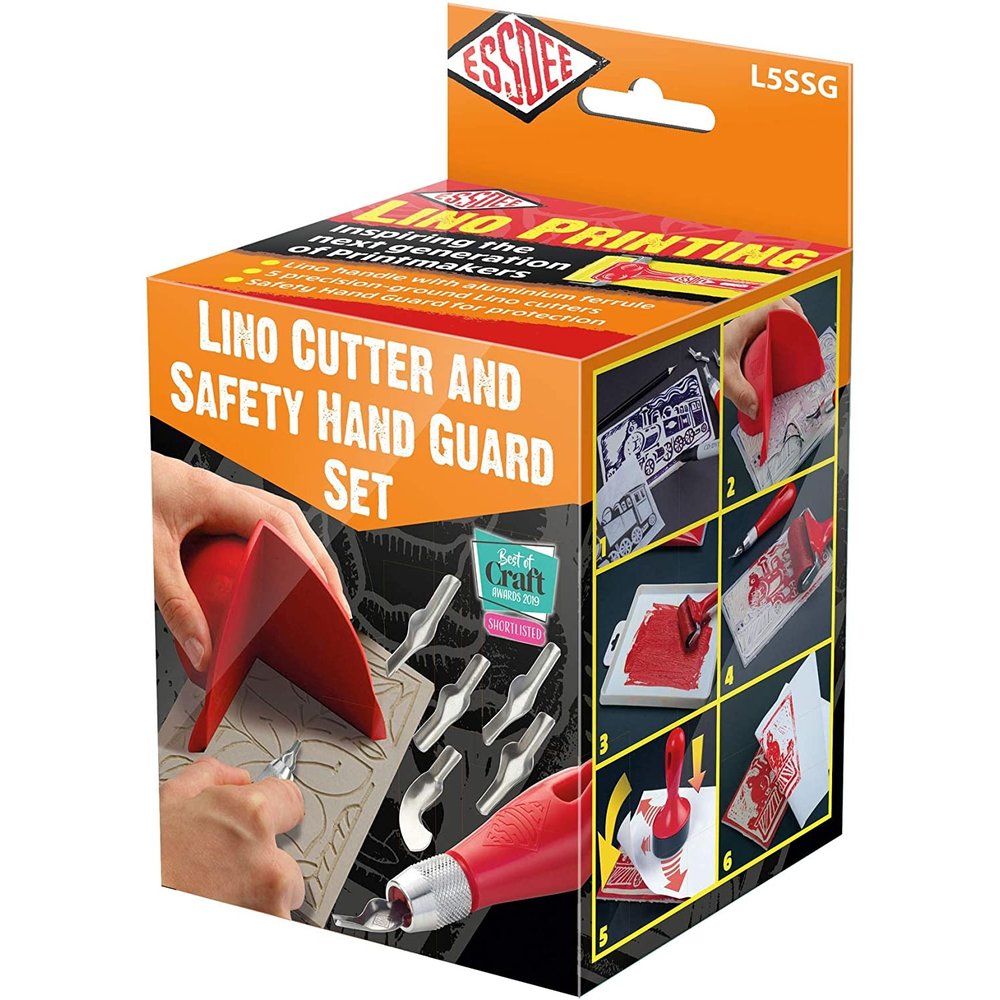 Lino Cutter & Safety Hand Guard Set (L5SSG) - Craftlines B.V.