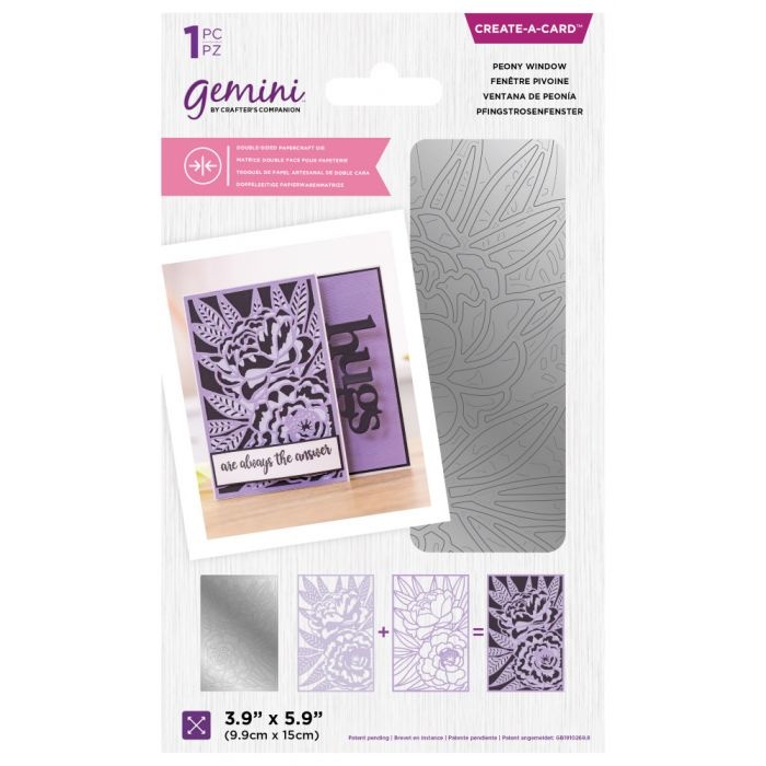 Peony Window Double-Sided Die (GEM-DSD-CAD-PEAWI) - Craftlines B.V.