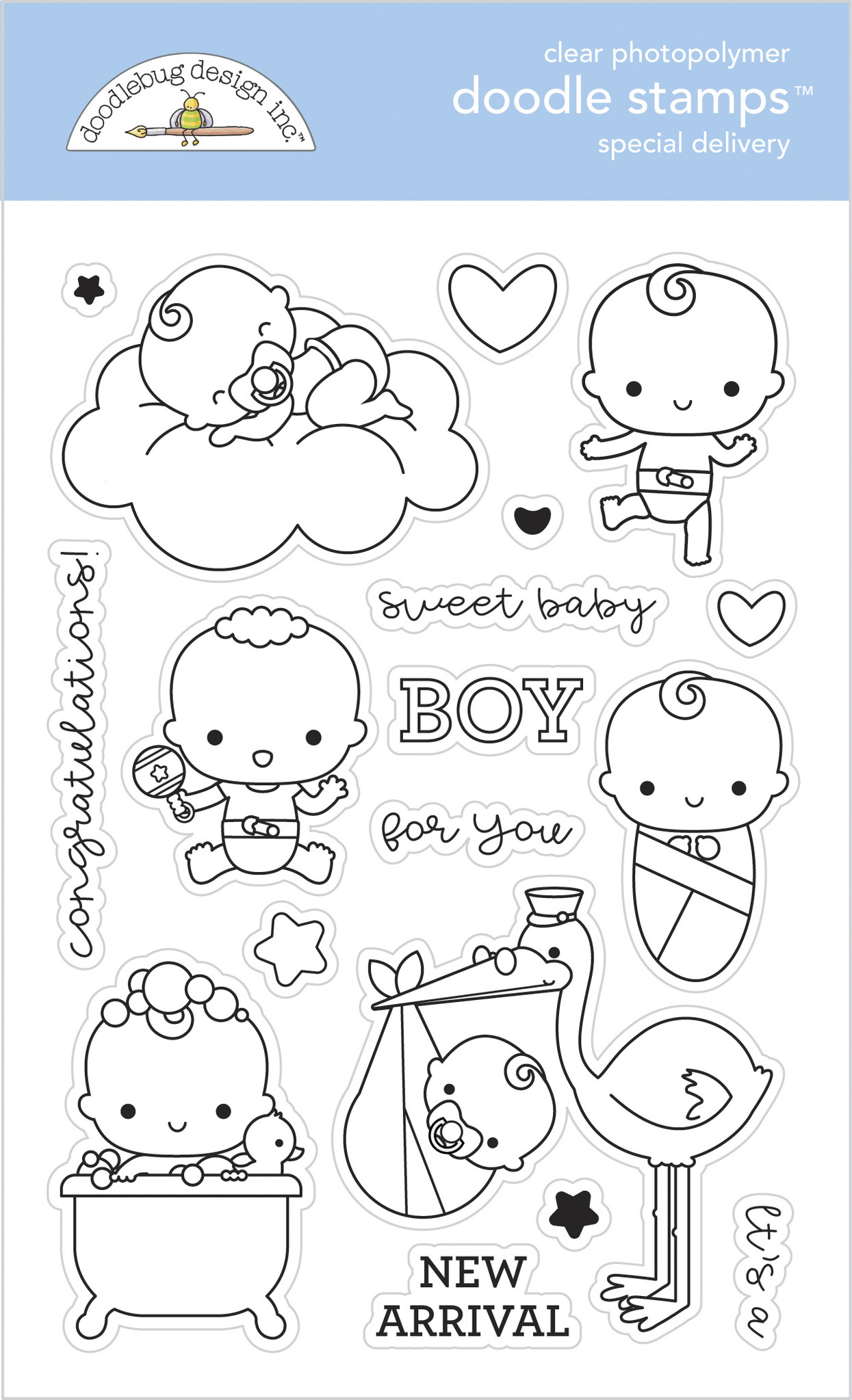 Special Delivery Doodle Stamps (6795) - Craftlines B.V.