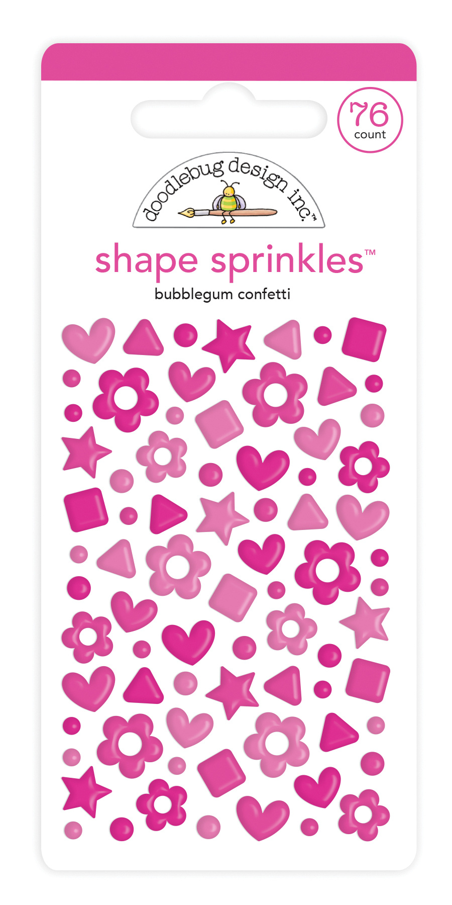 Bubblegum Confetti Shape Sprinkles (76pcs) (6703) - Craftlines B.V.