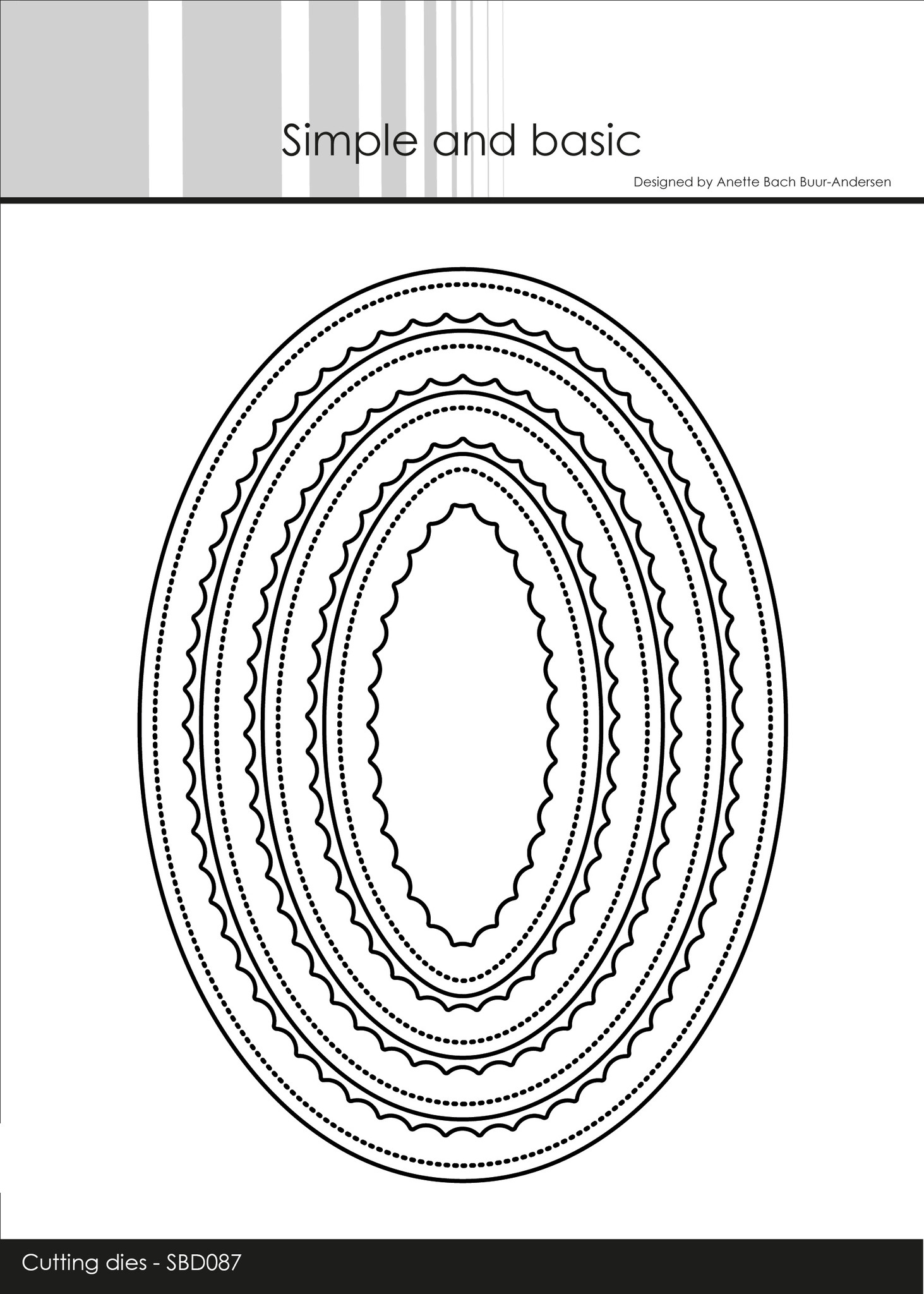 Scalloped Oval Template