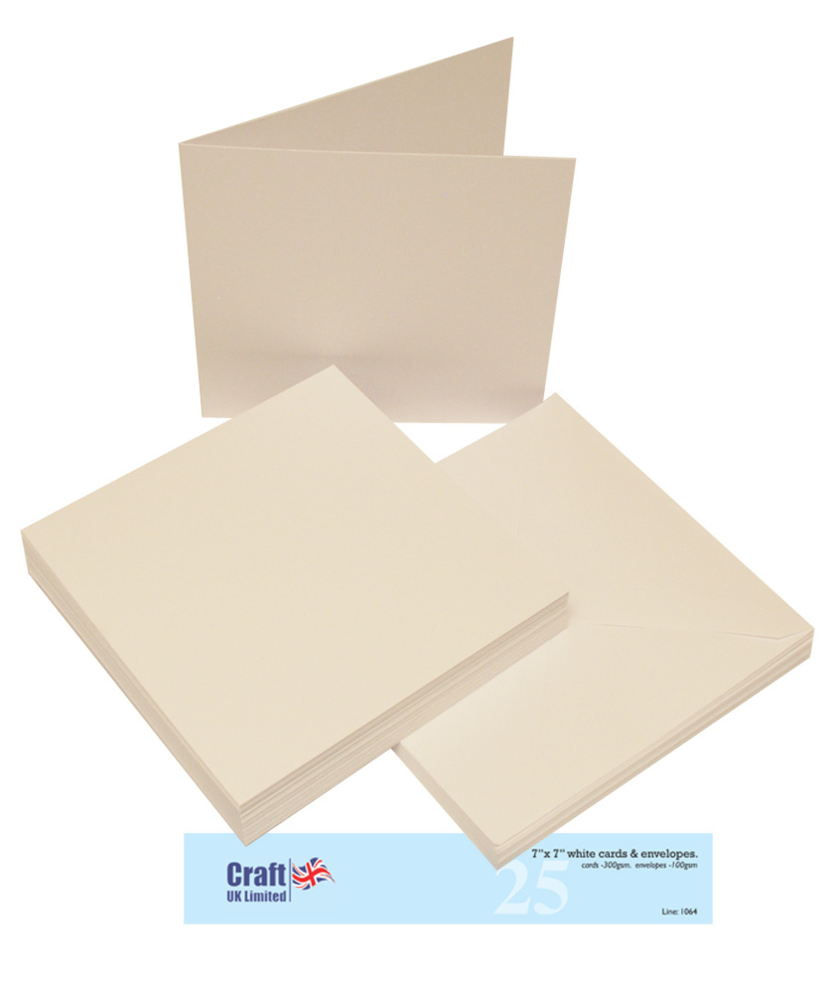Cards & Envelopes 7x7 Inch White (CUK1064) - Craftlines B.V.