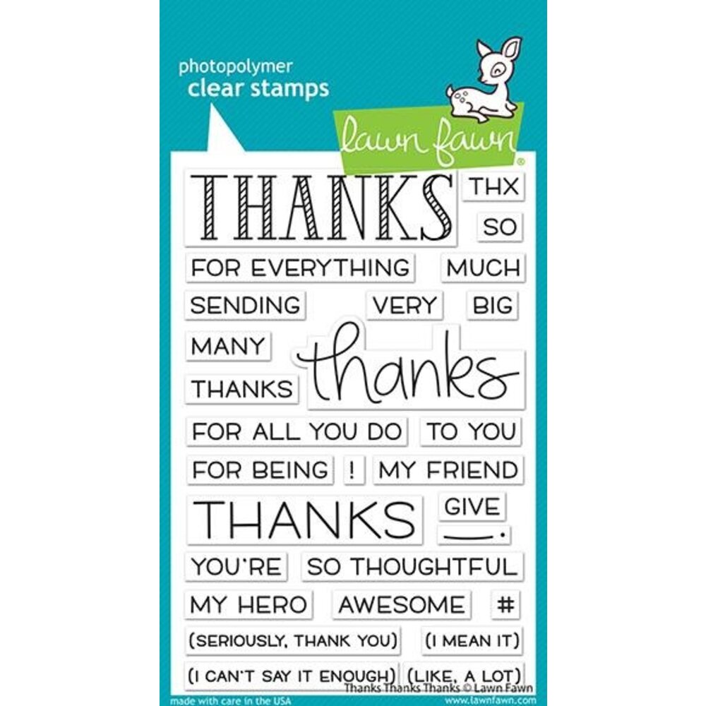 Thanks Thanks Thanks Clear Stamps (LF2405) - Craftlines B.V.