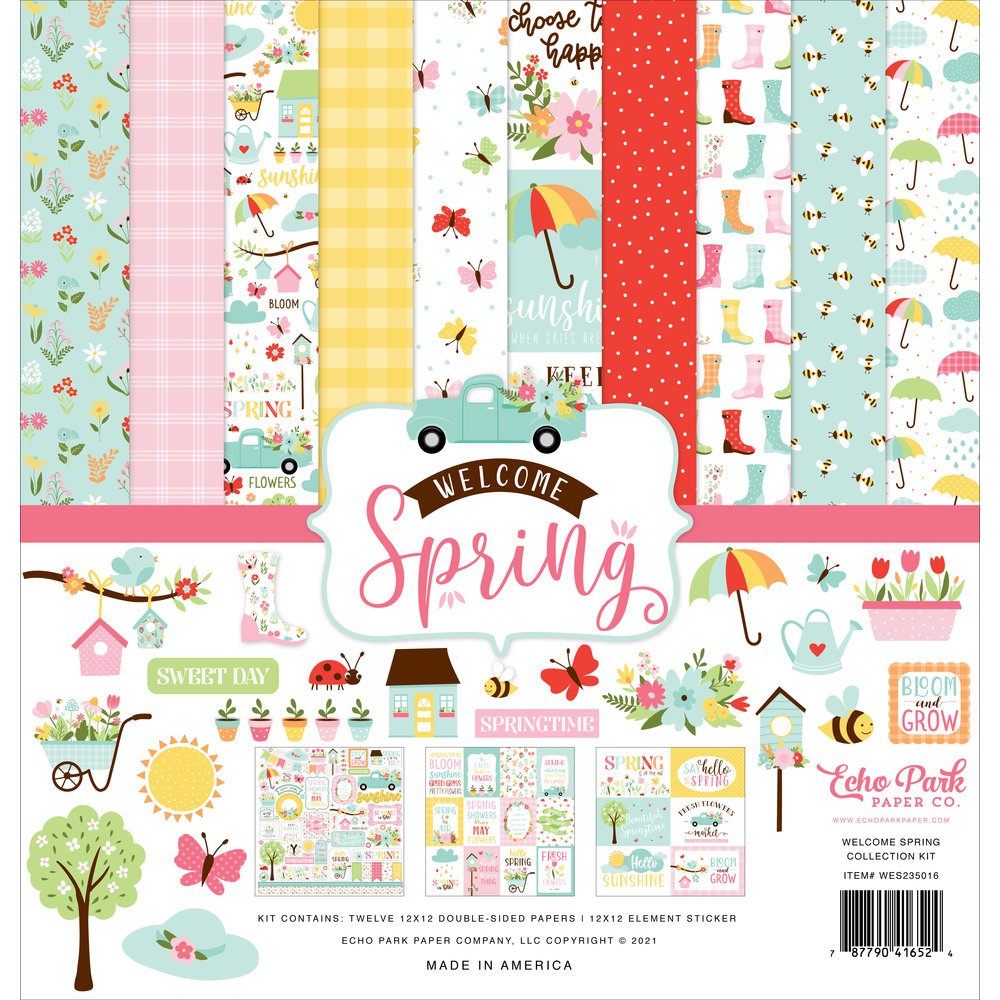Welcome Spring 12x12 Inch Collection Kit (WES235016) - Craftlines B.V.