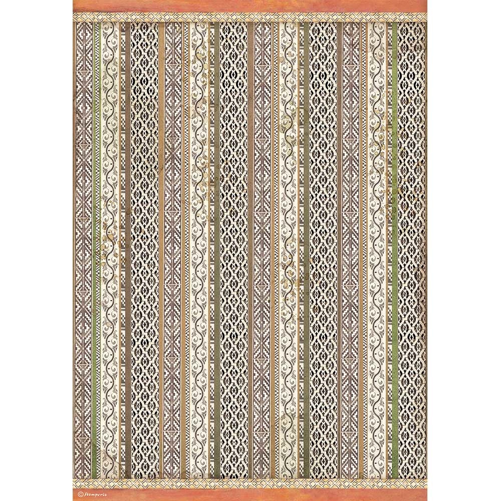 Rice Paper A3 Amazonia Tribal Texture (DFSA3087) - Craftlines B.V.
