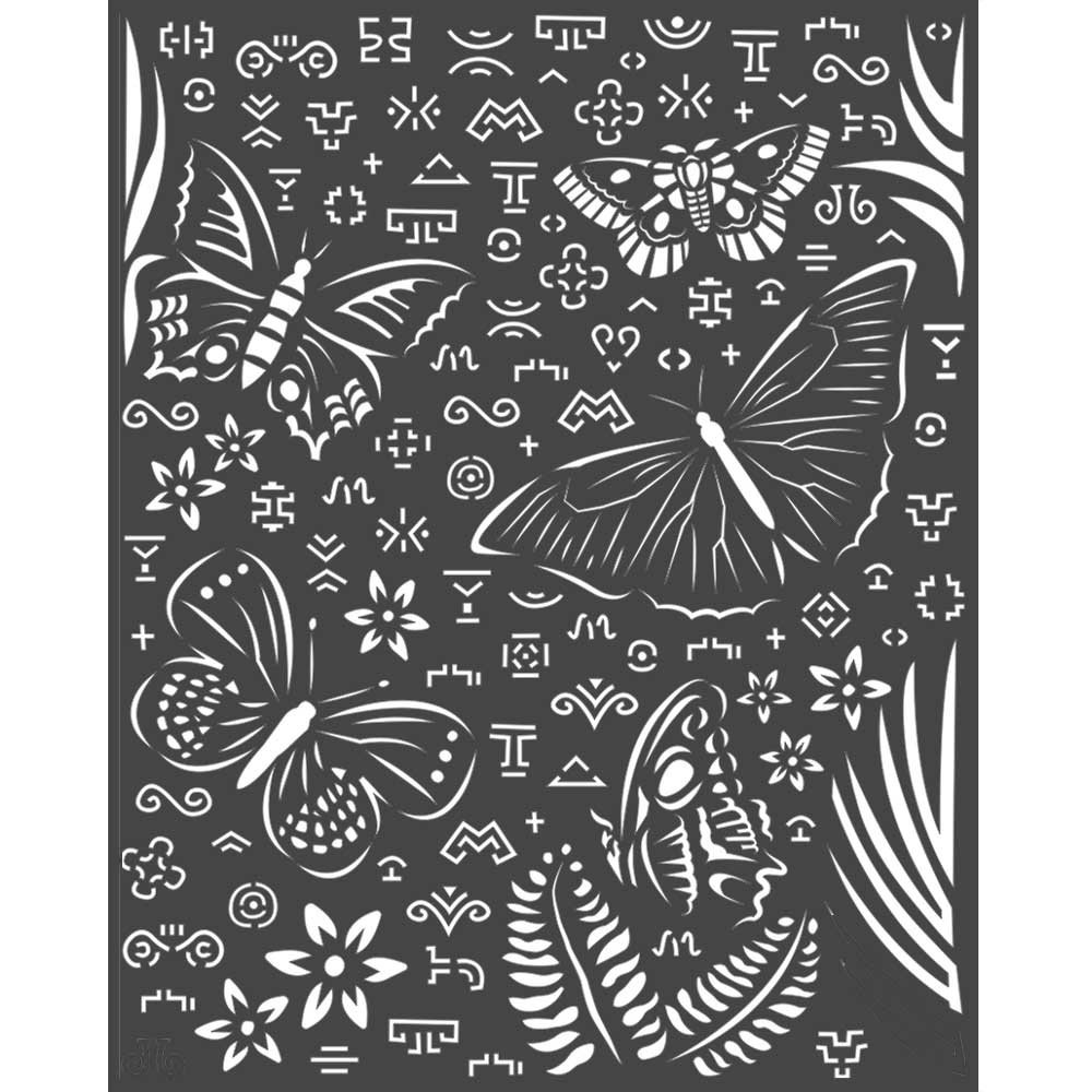 Thick Stencil 20x25cm Amazonia Butterflies (KSTD064) - Craftlines B.V.