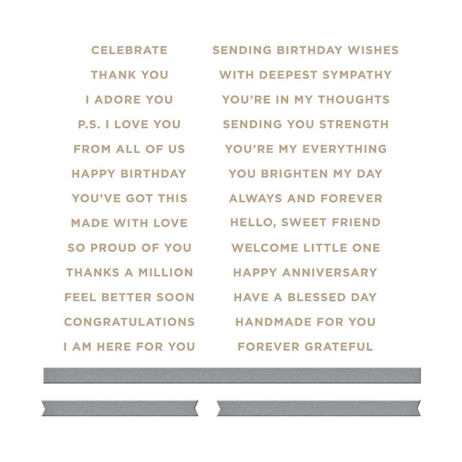 Mini Everyday Sentiments Glimmer Hot Foil Plate & Die Sets (GLP-260 ...