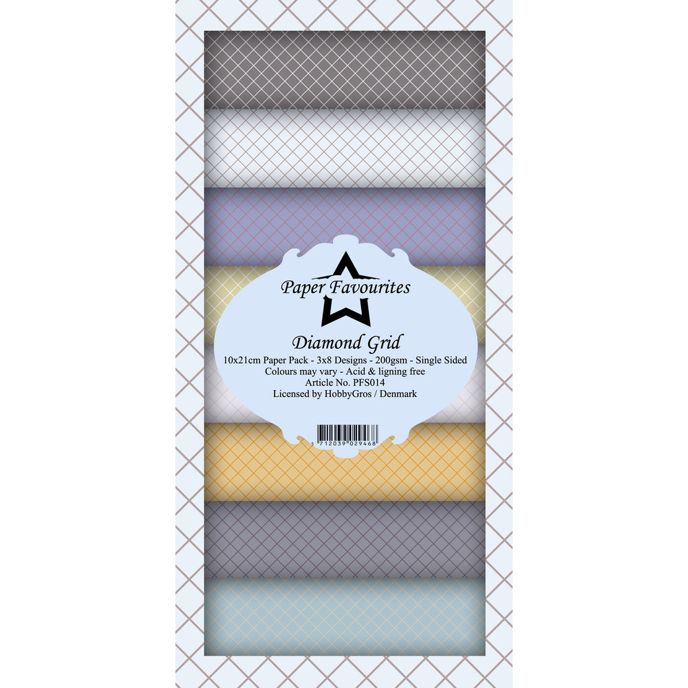 Diamond Grid Slim Paper Pack (PFS014) - Craftlines B.V.