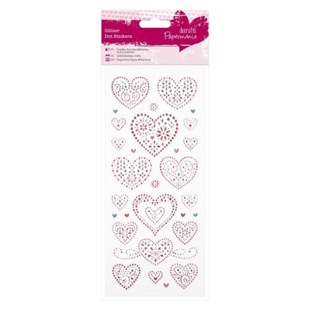 Glitter Dot Stickers Love Hearts (PMA 818205) - Craftlines B.V.