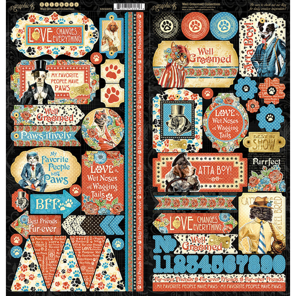 Well Groomed Stickers (4502269) - Craftlines B.V.