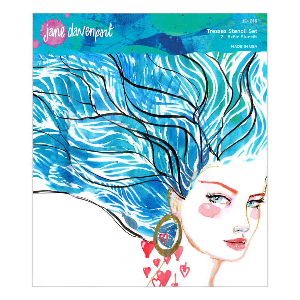 Tresses Art Stencils (2pcs) (JD-016) - Craftlines B.V.