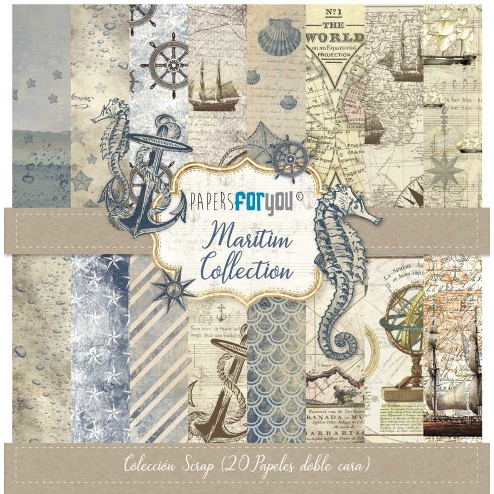 Maritim Mini Scrap Paper Pack (20pcs) (PFY-3048) - Craftlines B.V.