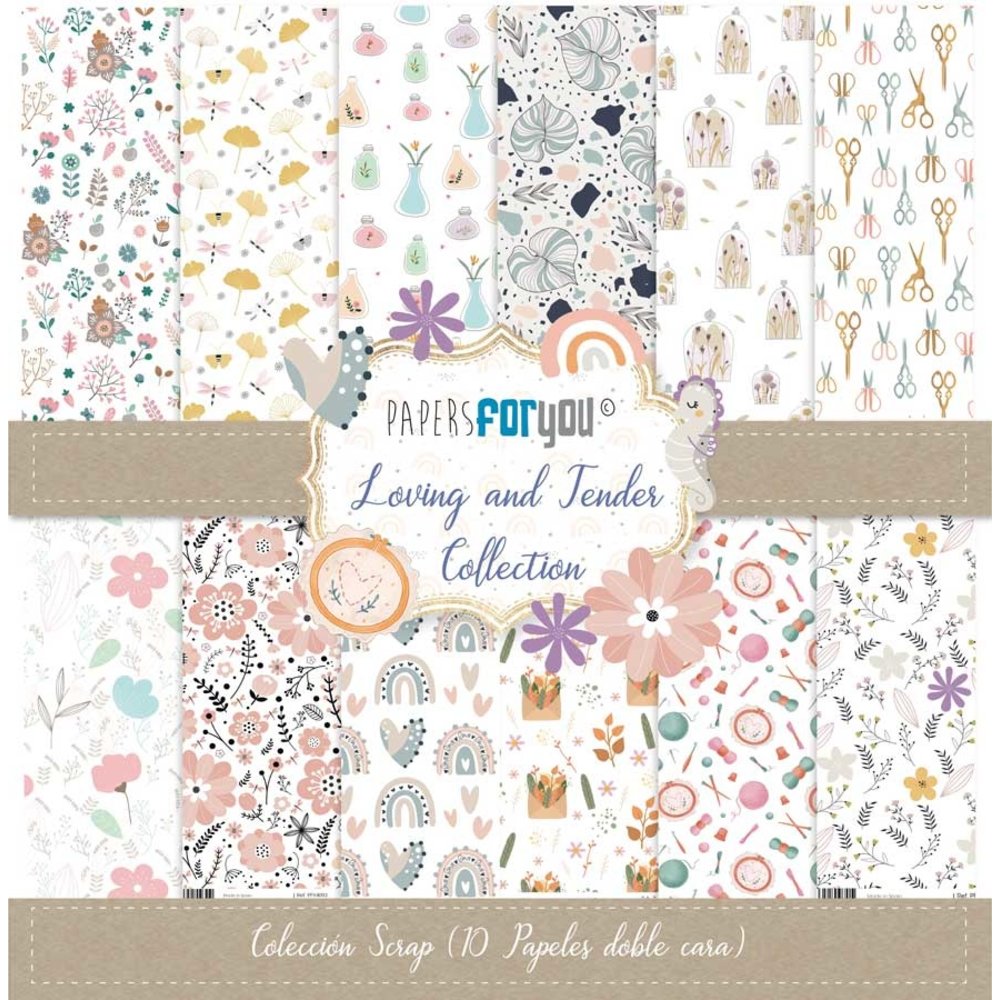 Loving and Tender Scrap Paper Pack (10pcs) (PFY-4087) - Craftlines B.V.