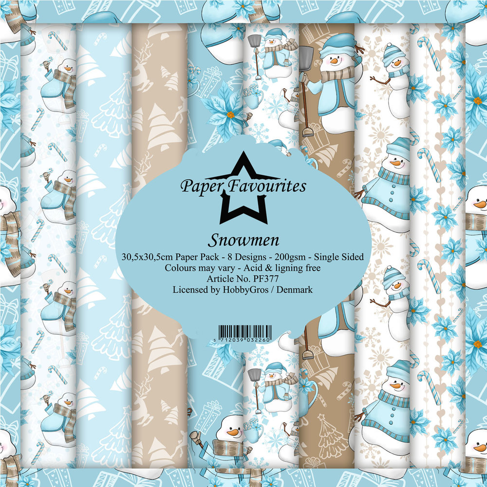 Snowmen 12x12 Inch Paper Pack (PF377) - Craftlines B.V.