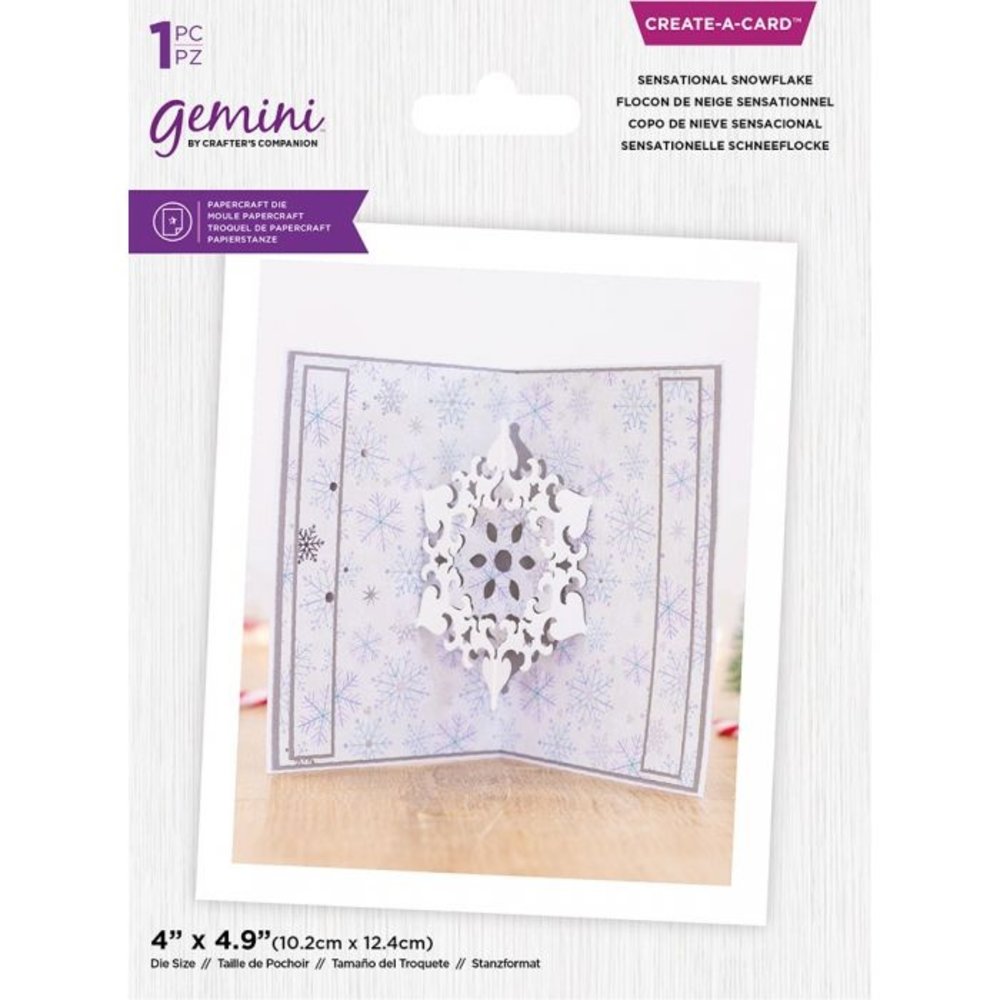 Christmas Pop Out Sensational Snowflake Create-a-Card Dies (GEM-MD-CAD ...
