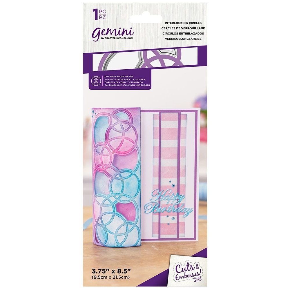 Interlocking Circles Cut and Emboss Folder (GEM-CEF8.5-INCIR ...