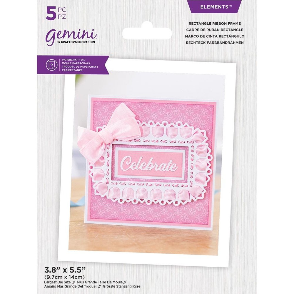 Rectangle Ribbon Frame Elements Dies (GEM-MD-ELE-RRIB) - Craftlines B.V.