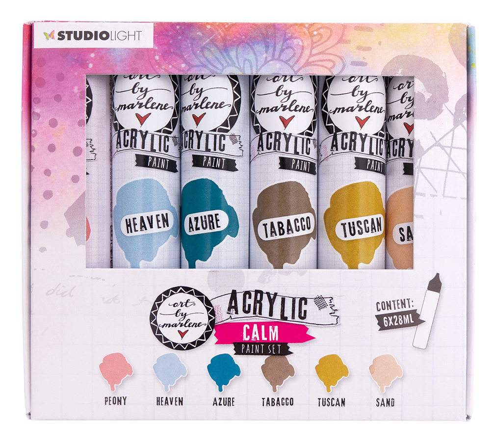 Essentials Acrylic Paint Set Calm (6x28ml) (ABM-ES-ACP103) - Craftlines ...