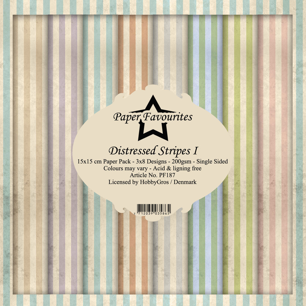 Paper Favourites Distressed Stripes I 6x6 Inch Paper Pack (PF187 ...