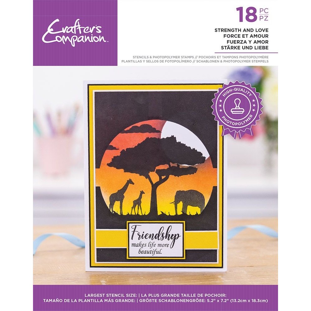 Silhouette Strength and Love Stamp & Stencil (CC-STP-STEN-STAL ...