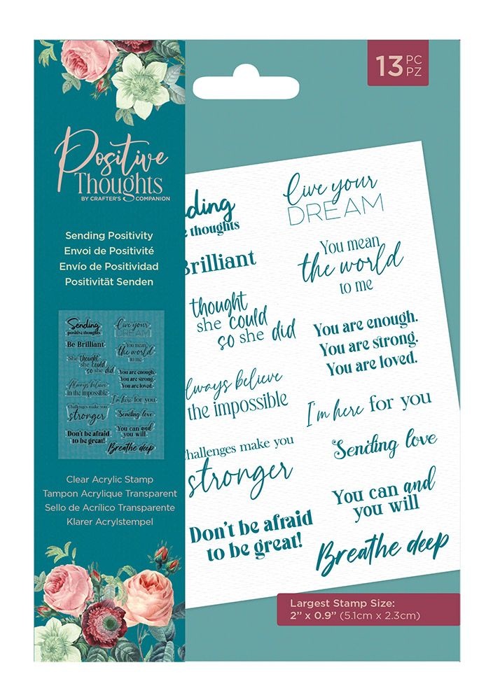 Positive Thoughts Clear Stamps Sending Positivity (PT-ST-CA-SEPO ...