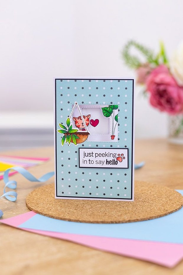 Peeking In to say Hello Stamp & Die (GEM-STD-PITSH) - Craftlines B.V.