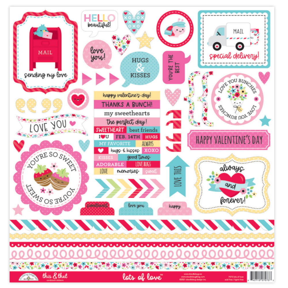 Lots of Love This & That Stickers (7573) - Craftlines B.V.