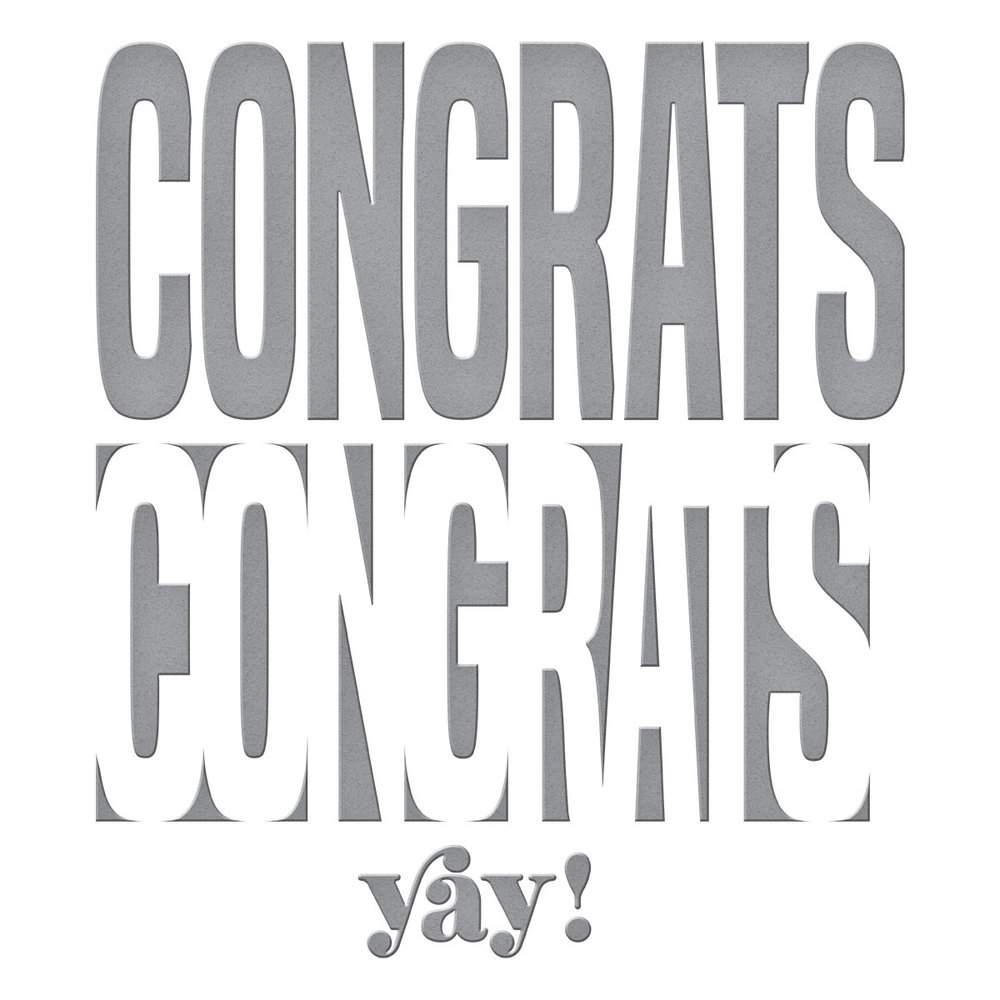 Be Bold Color Block Congrats Etched Dies (S5-489) - Craftlines B.V.