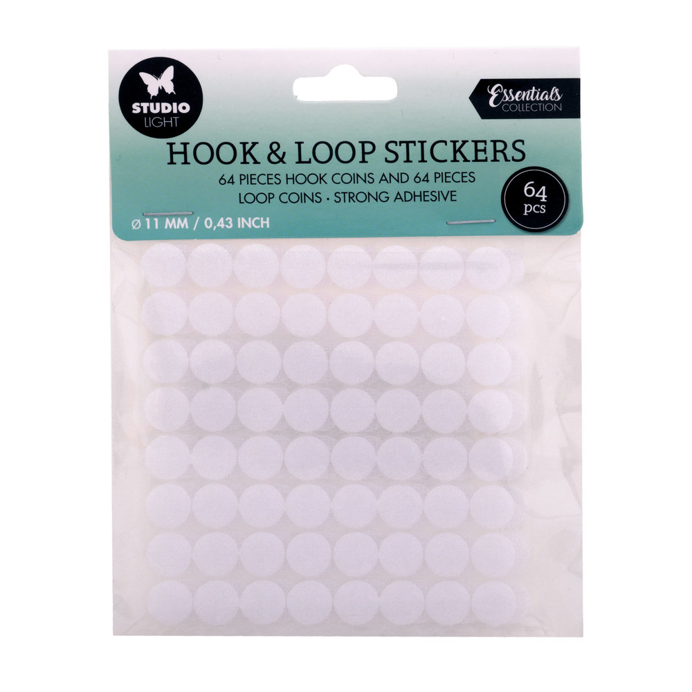 Hook & Loop Stickers 11mm (64pcs) (SL-ES-HLOOP01) - Craftlines B.V.