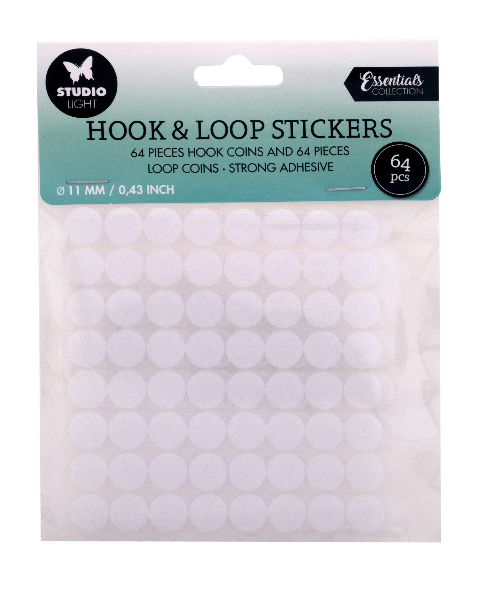 Hook & Loop Stickers 11mm (64pcs) (SL-ES-HLOOP01) - Craftlines B.V.