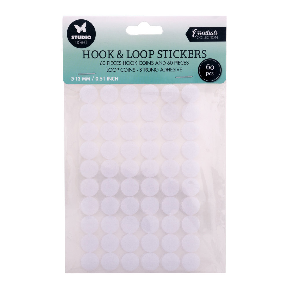 Hook & Loop Stickers 13mm (60pcs) (SL-ES-HLOOP02) - Craftlines B.V.