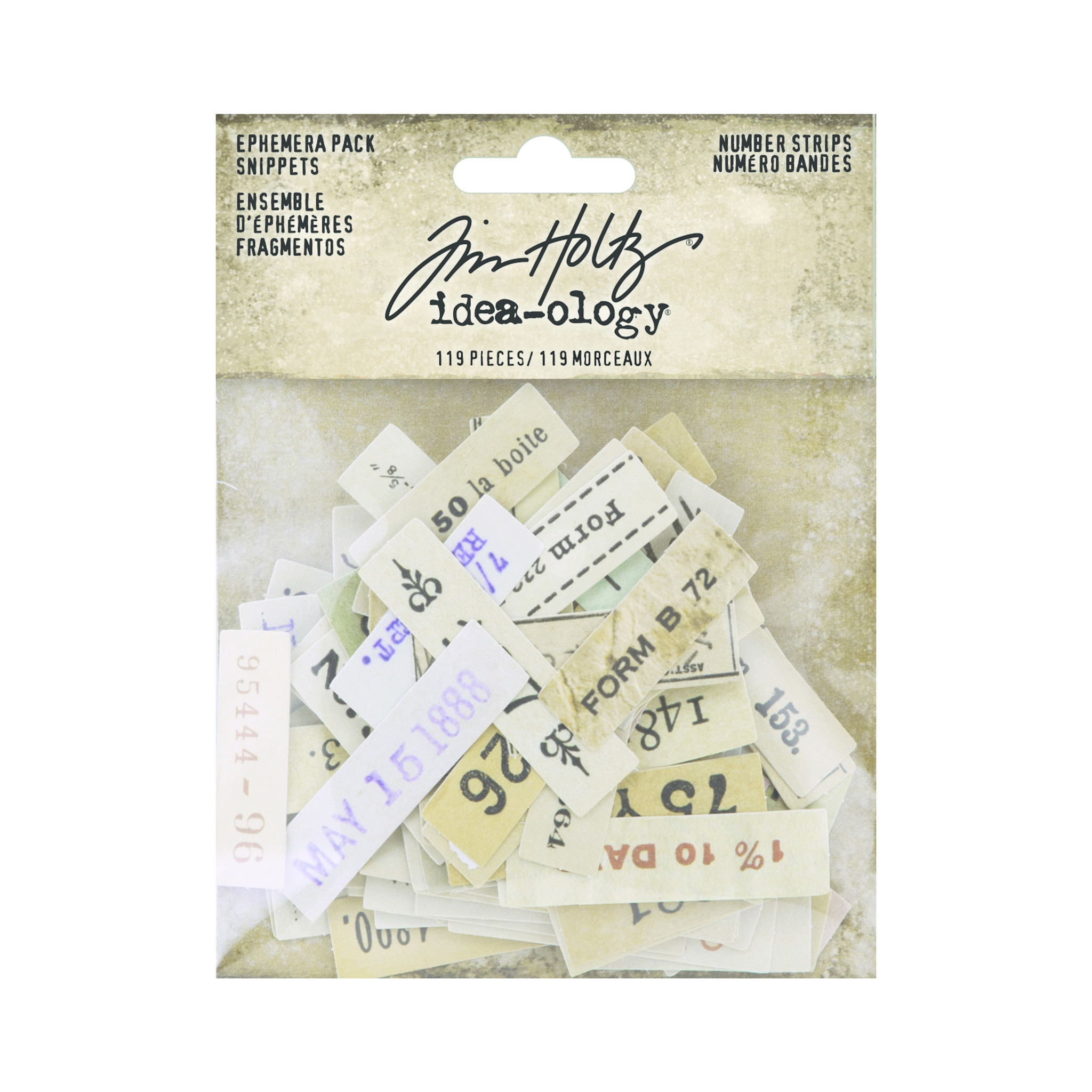 Tim Holtz Ephemera Snippets Number Strips (TH94222) - Craftlines B.V.
