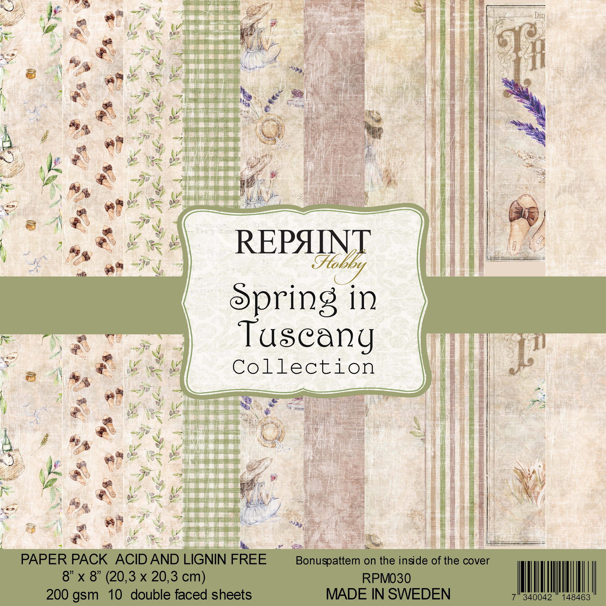 Spring in Tuscany 8x8 Inch Paper Pack (RPM030) - Craftlines B.V.