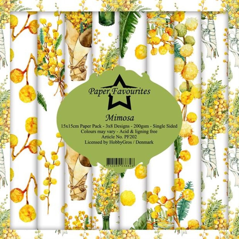 Mimosa 6x6 Inch Paper Pack (PF202) - Craftlines B.V.