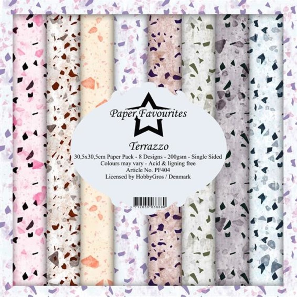 Terrazzo 12x12 Inch Paper Pack (PF404) - Craftlines B.V.