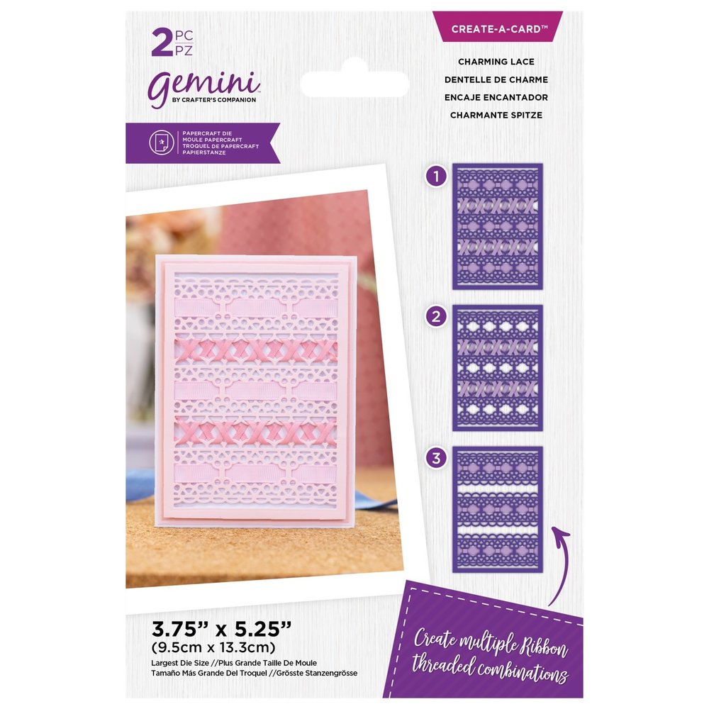 Ribbon Threading Charming Lace Create-a-Card Dies (GEM-MD-CAD-CHLA ...