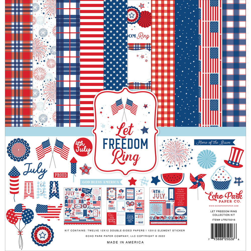 Let Freedom Ring 12x12 Inch Collection Kit (LFR275016) - Craftlines B.V.