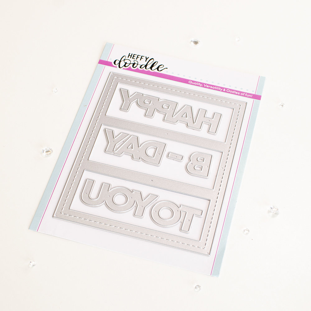 Stitched Birthday Trio Frame Dies (HFD0415) - Craftlines B.V.