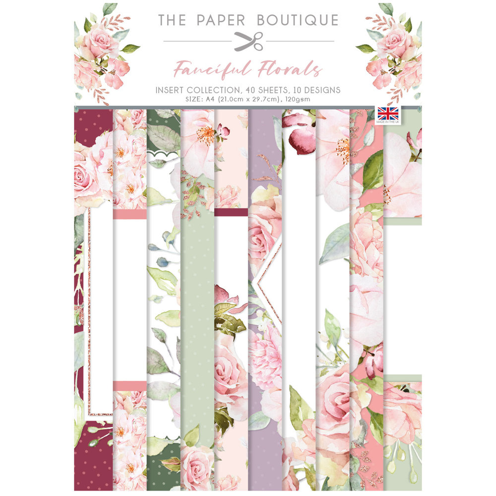 Fanciful Florals A4 Insert Collection (PB1874) - Craftlines B.V.