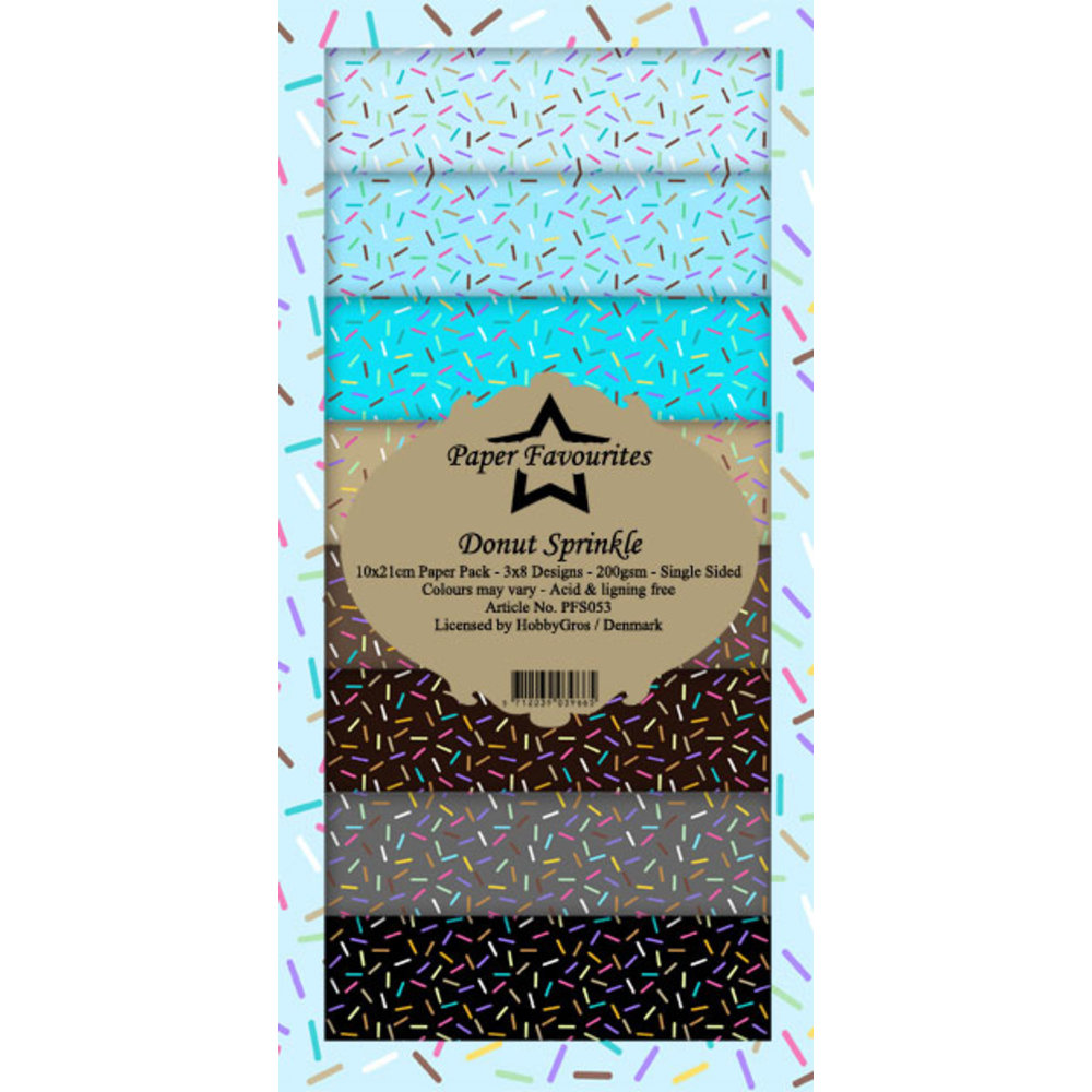 Donut Sprinkle Slim Paper Pack (PFS053) - Craftlines B.V.