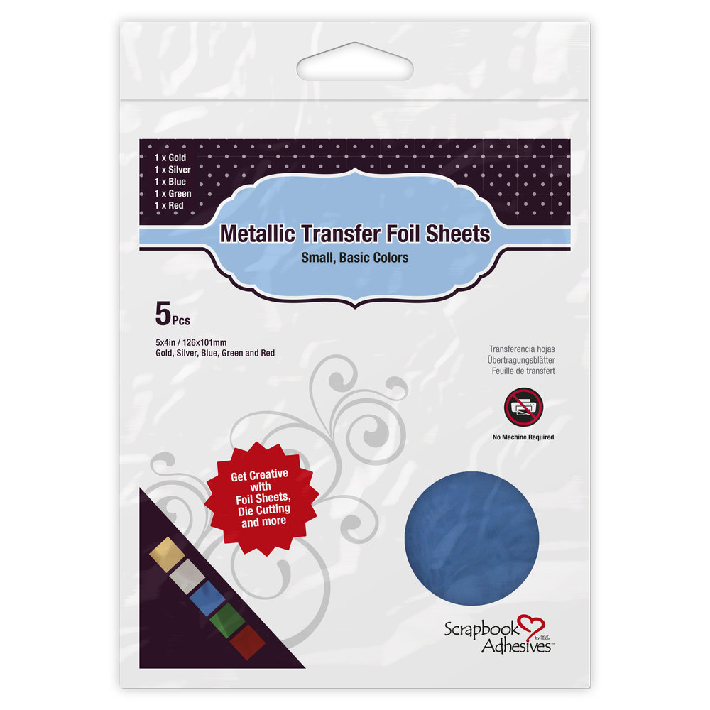 Metallic Transfer Foil Sheets 5x4 Inch Basic Colors (5pcs) (01410-10 ...