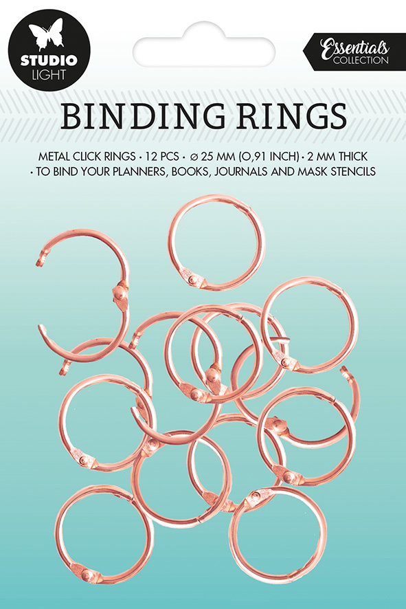 Binding Rings Rose Gold (12pcs) (SL-ES-RING04) - Craftlines B.V.